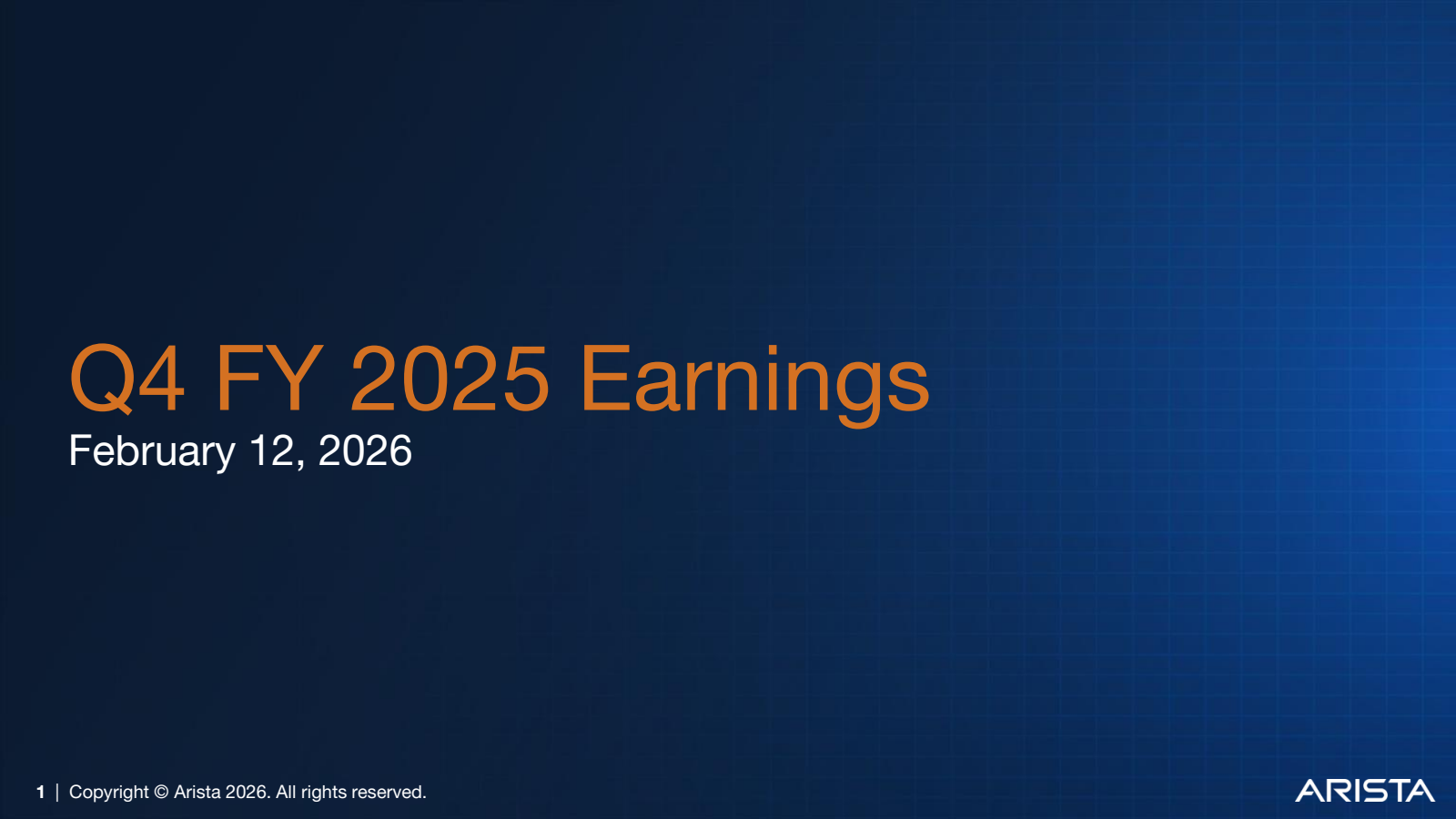 Arista Networks (ANET) Earnings Date and Reports 2026