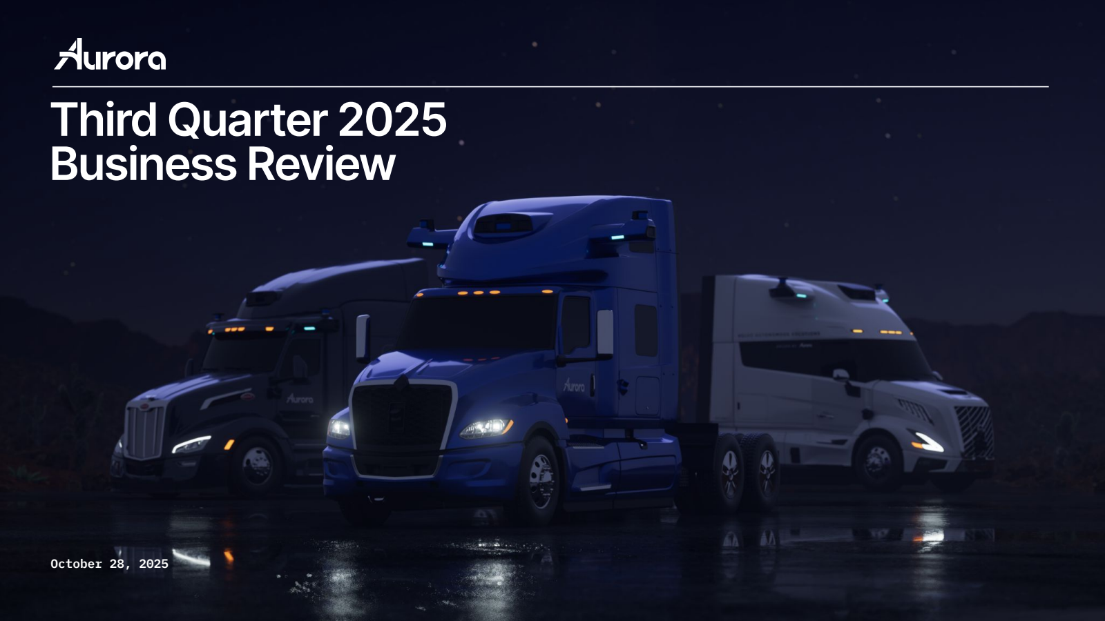 AUR Q3 2025 Earnings Report on 10/28/2025