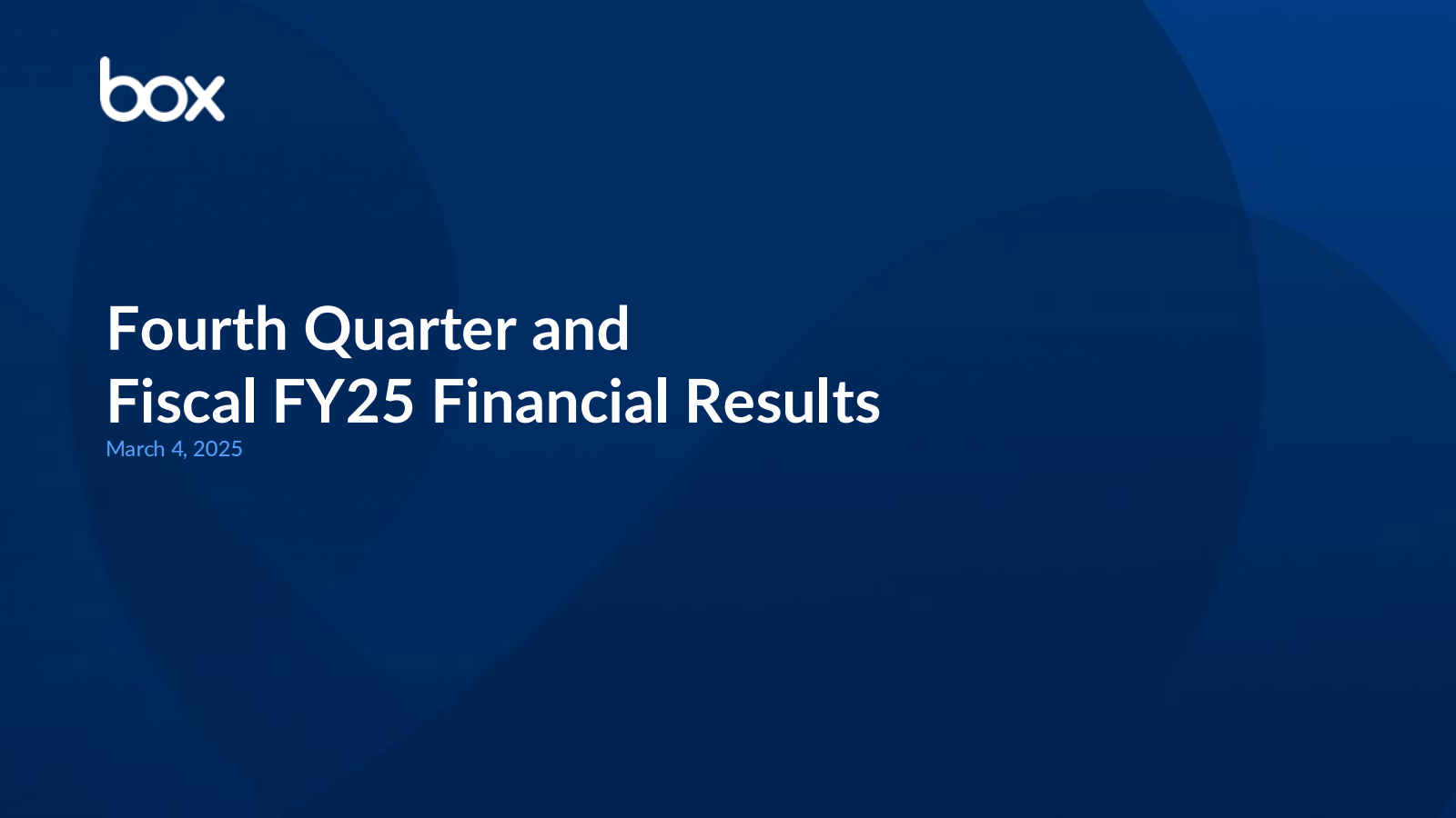 BOX Q4 2025 Earnings Report on 3/4/2025