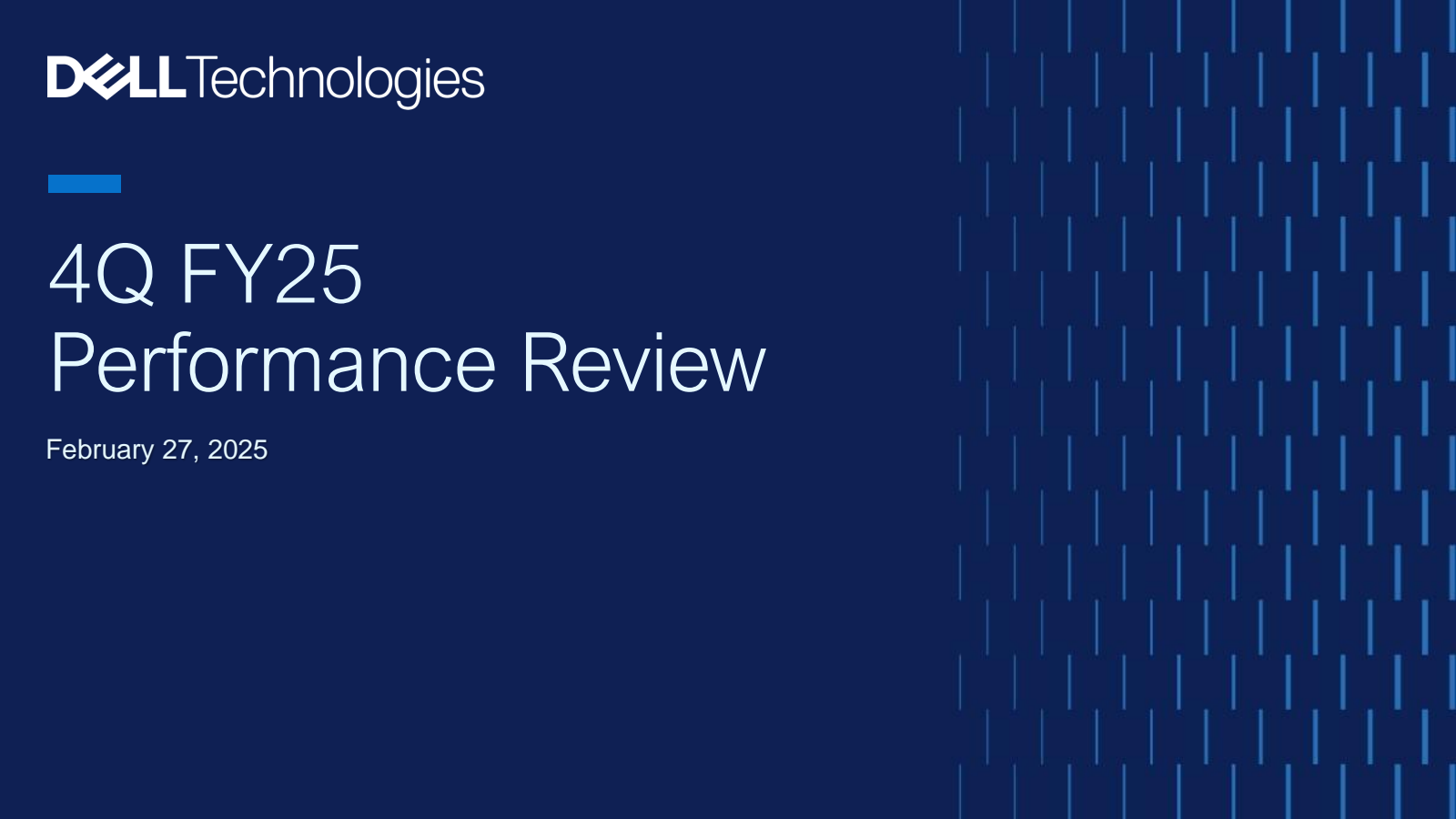 DELL Q4 2025 Earnings Report on 2/27/2025
