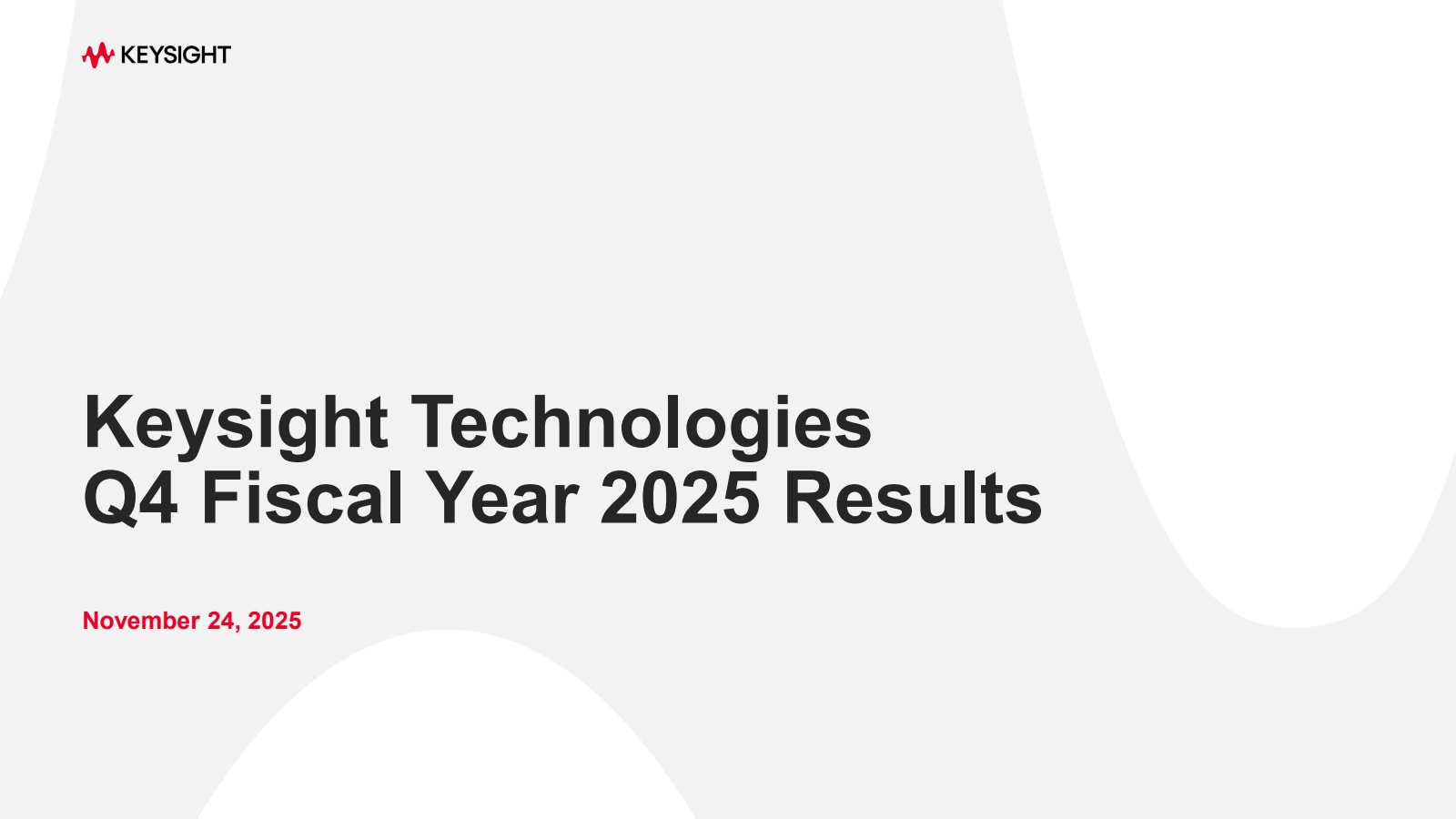 Keysight Technologies (KEYS) Earnings Date and Reports 2026