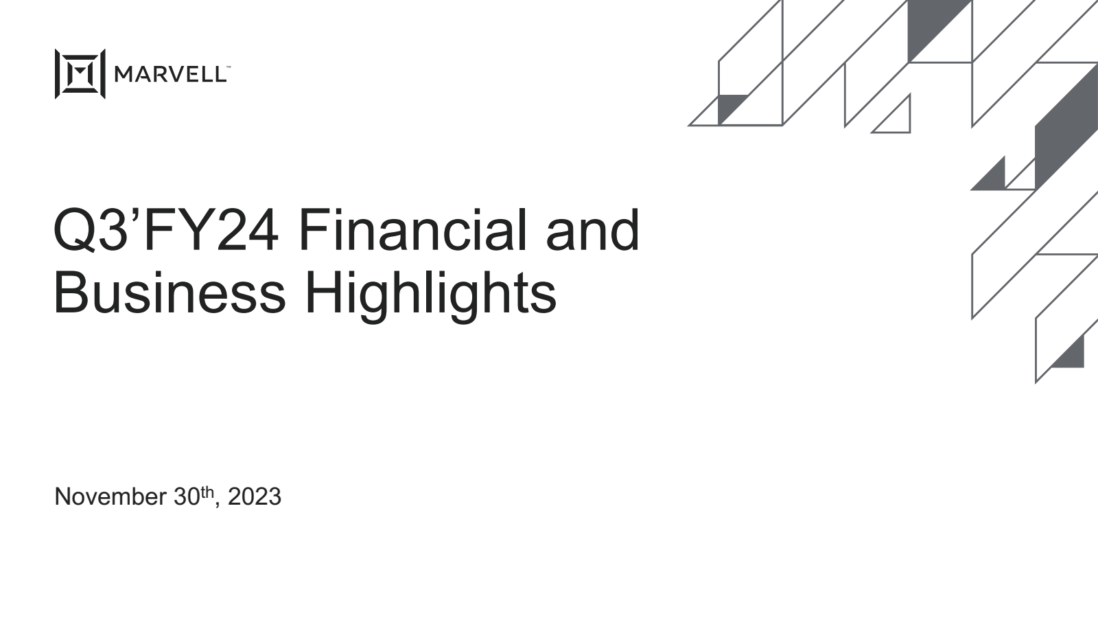 MRVL Q3 2024 Earnings Report on 11/30/2023