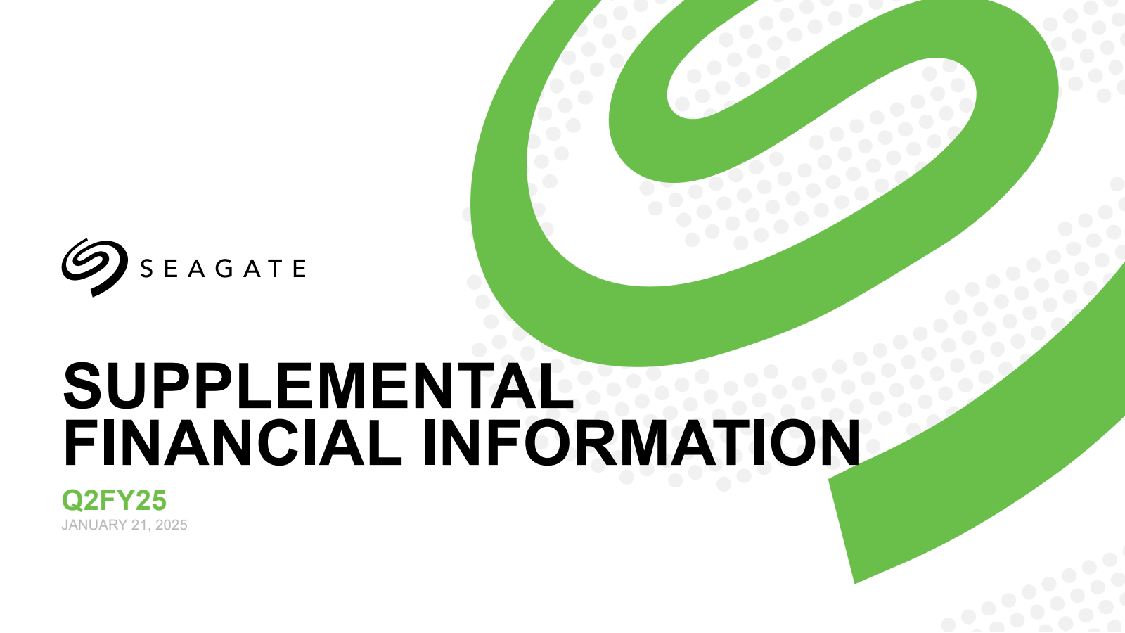 STX Q2 2025 Earnings Report on 1/21/2025