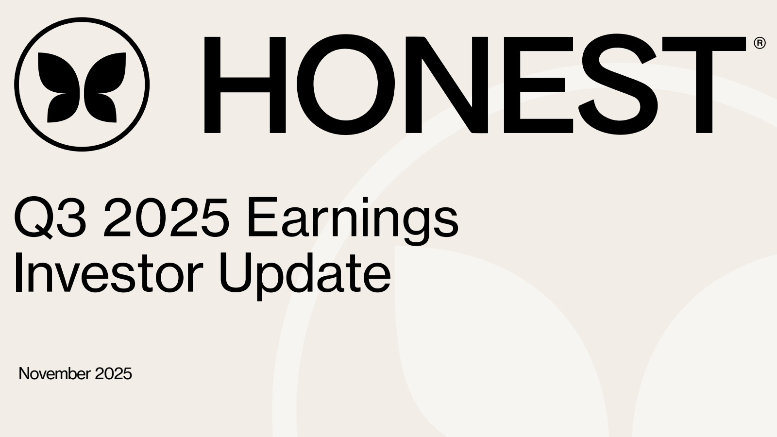 HNST Q3 2025 Earnings Report on 11/5/2025