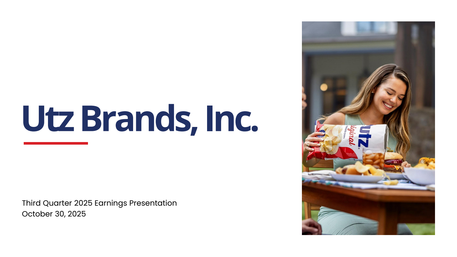 UTZ Q3 2025 Prepared Remarks Earnings Report on 10/30/2025