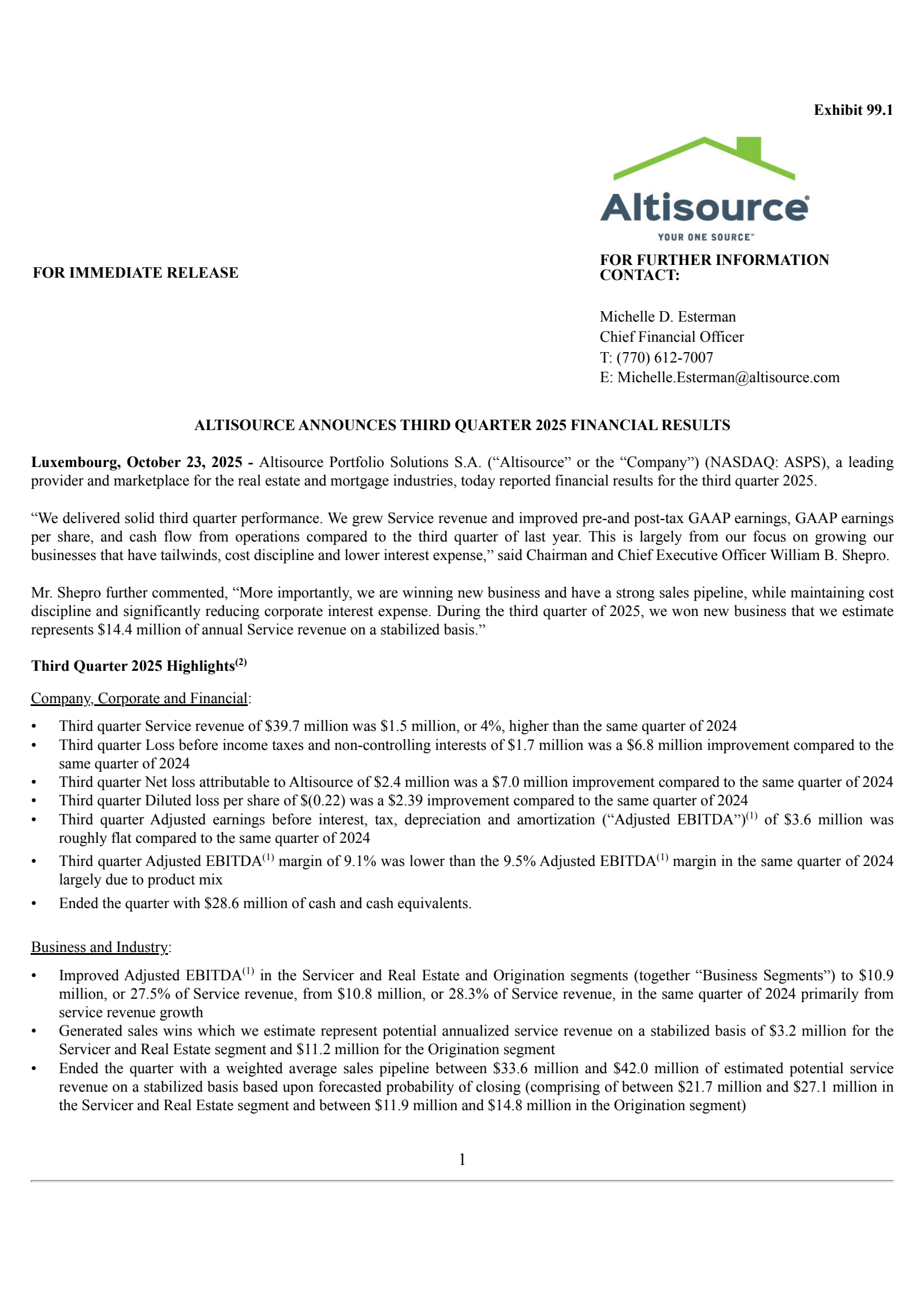 ASPS Q3 2025 Earnings Report on 10/24/2025