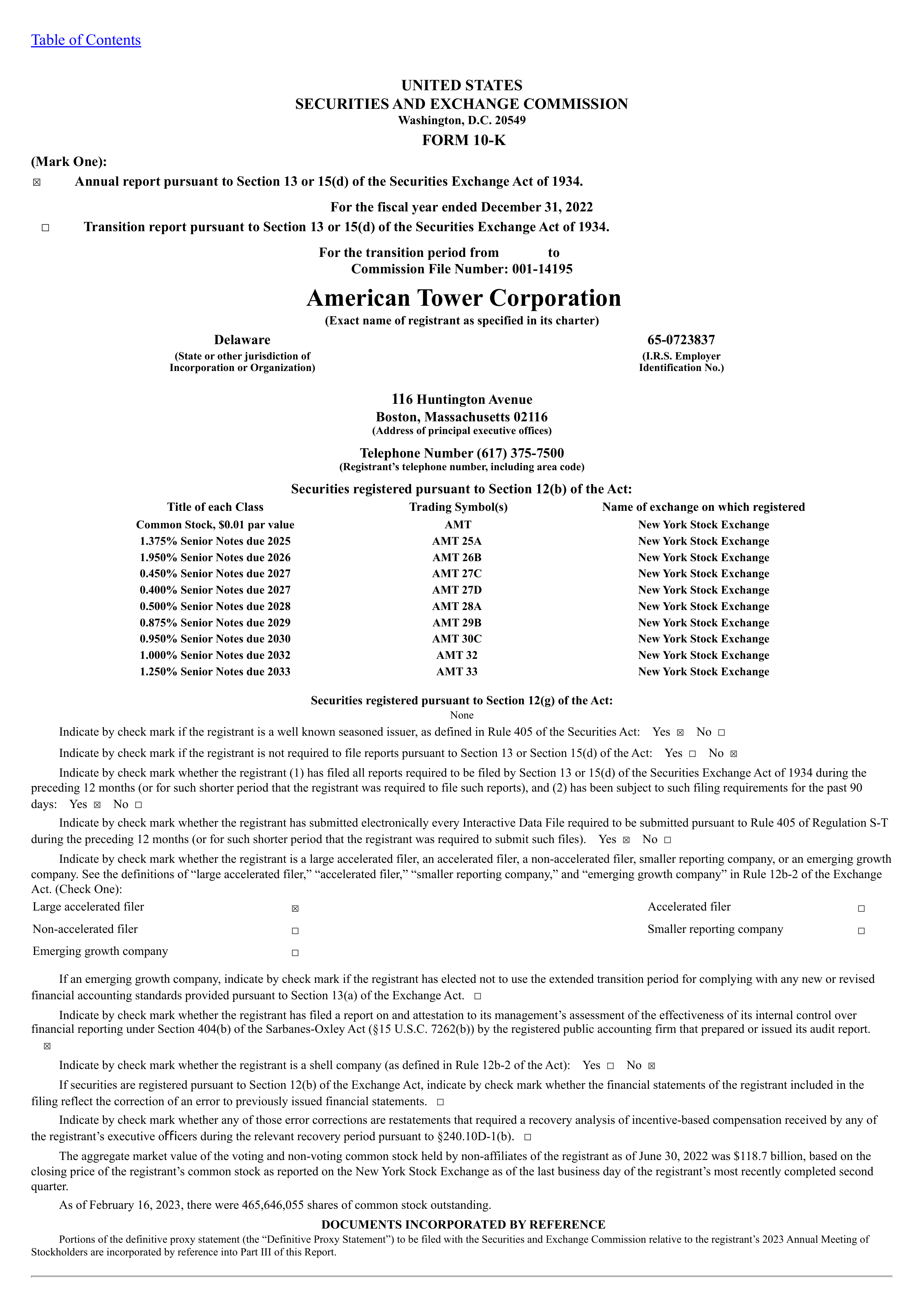 AMT Q4 2022 Earnings Report on 2/23/2023