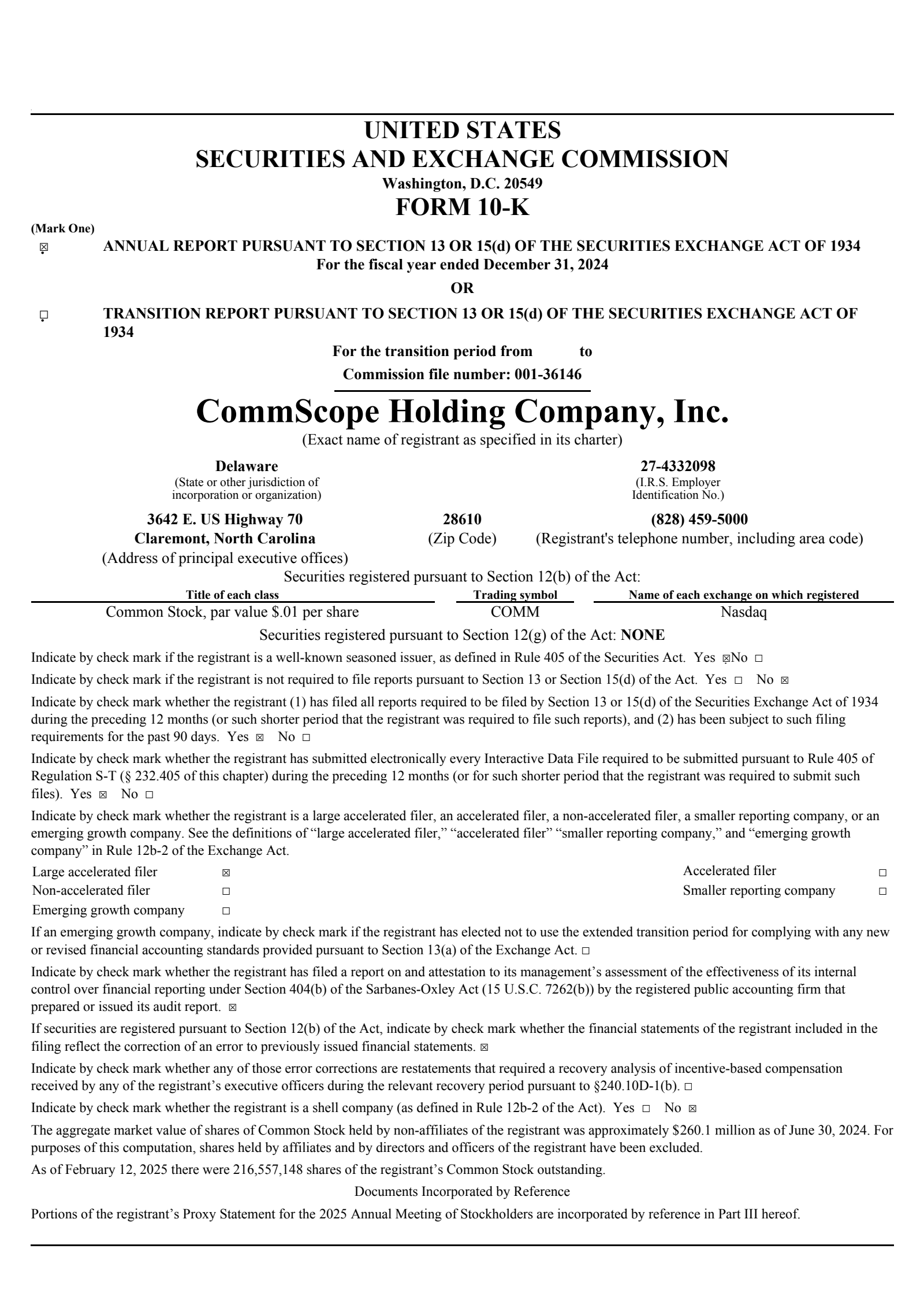 COMM Q4 2024 Earnings Report on 2/26/2025