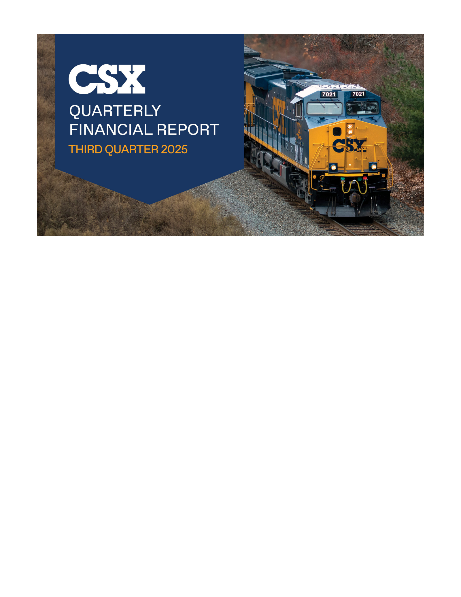 CSX Q3 2025 Earnings Report on 10/16/2025