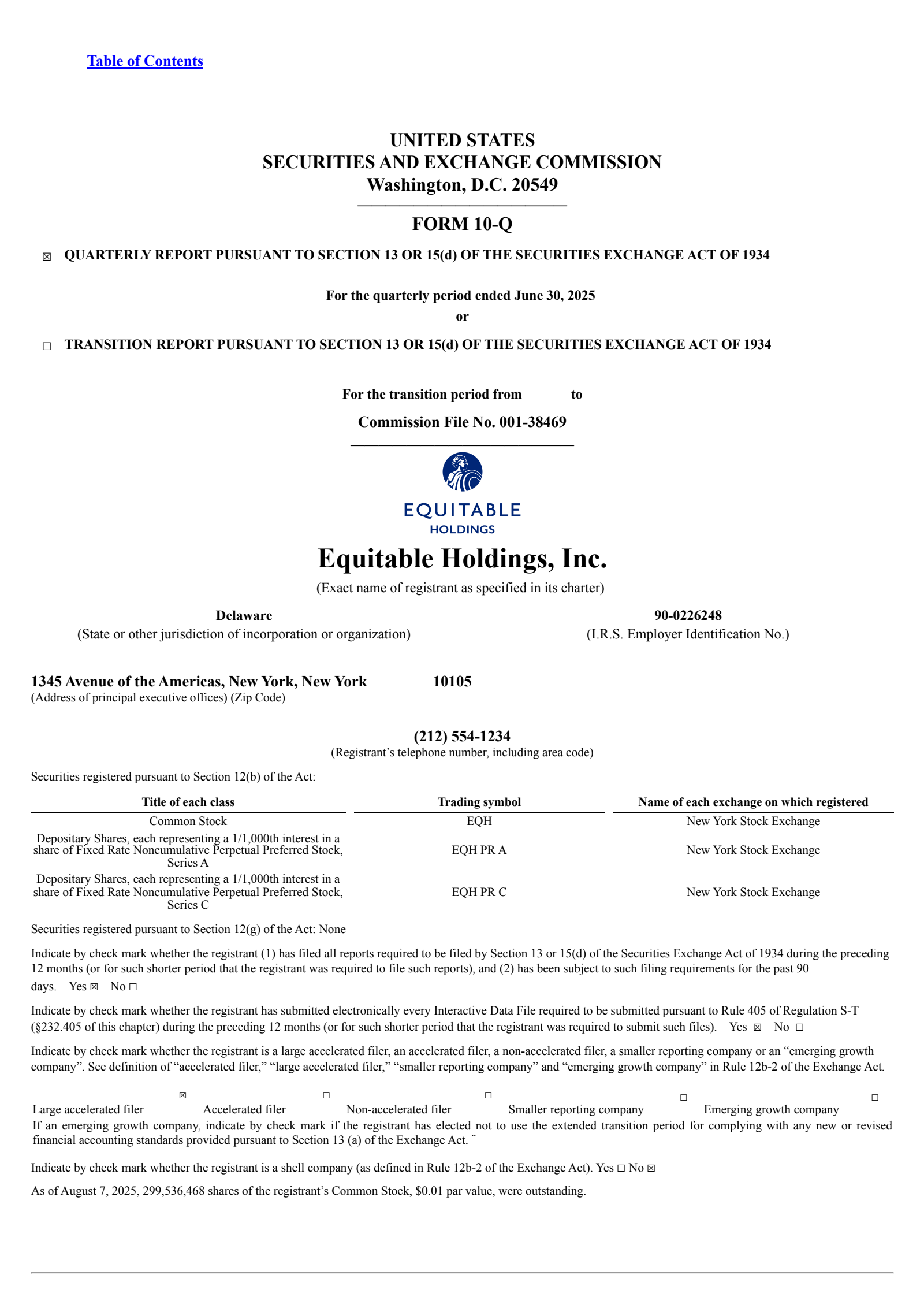 EQH Q2 2025 Earnings Report on 8/5/2025