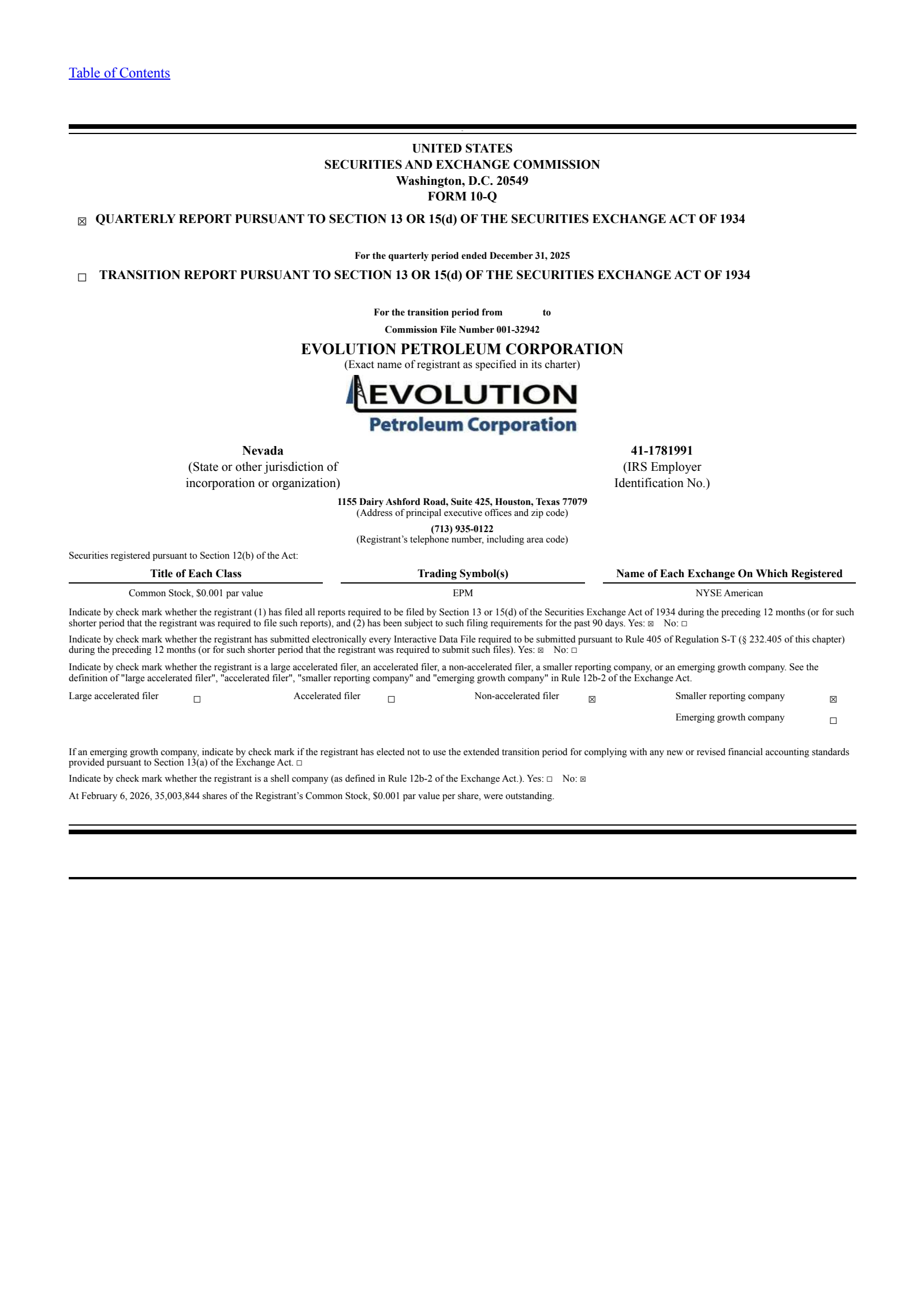 EPM Q2 2026 Earnings Report on 2/10/2026