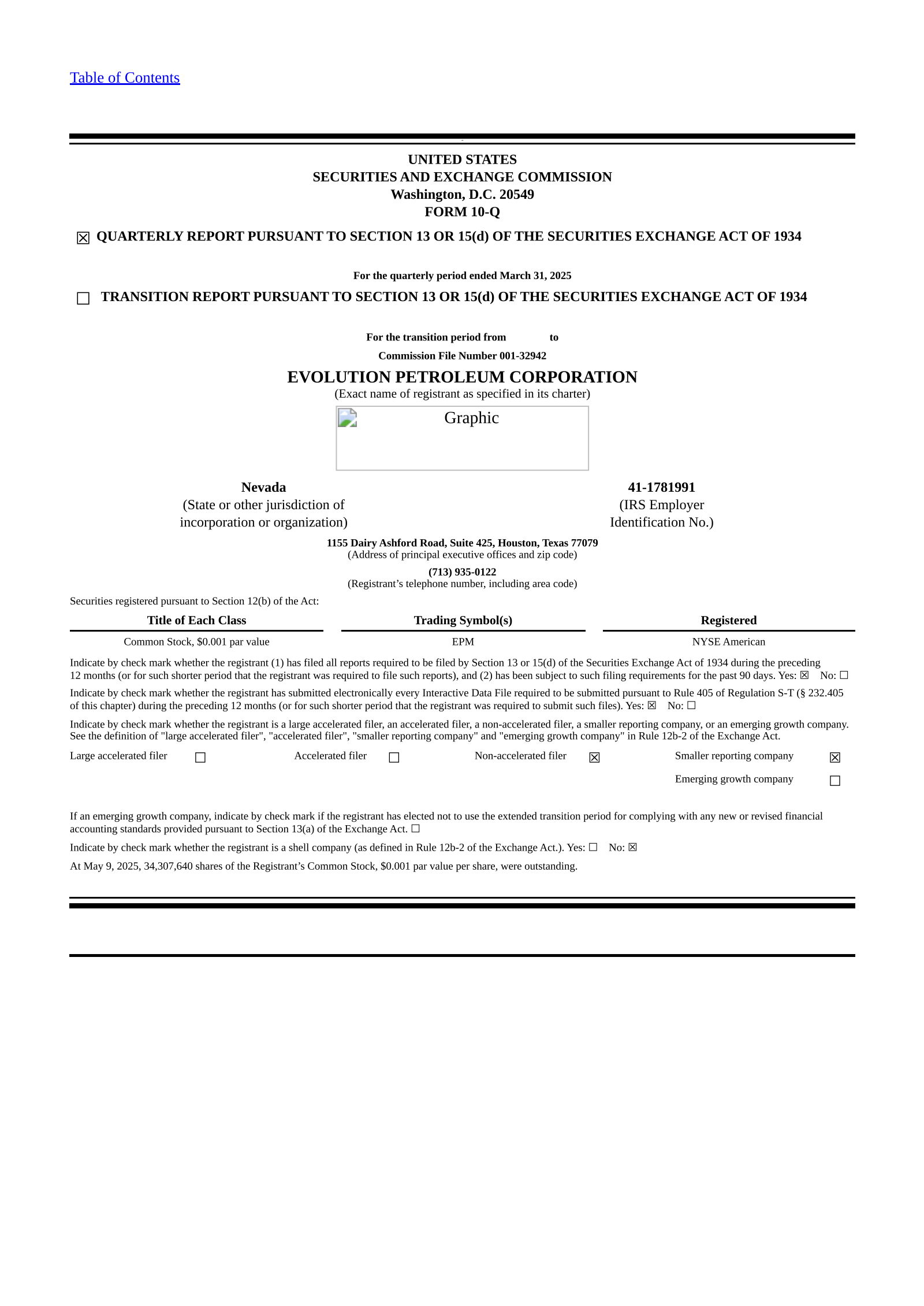 EPM Q3 2025 Earnings Report on 5/13/2025