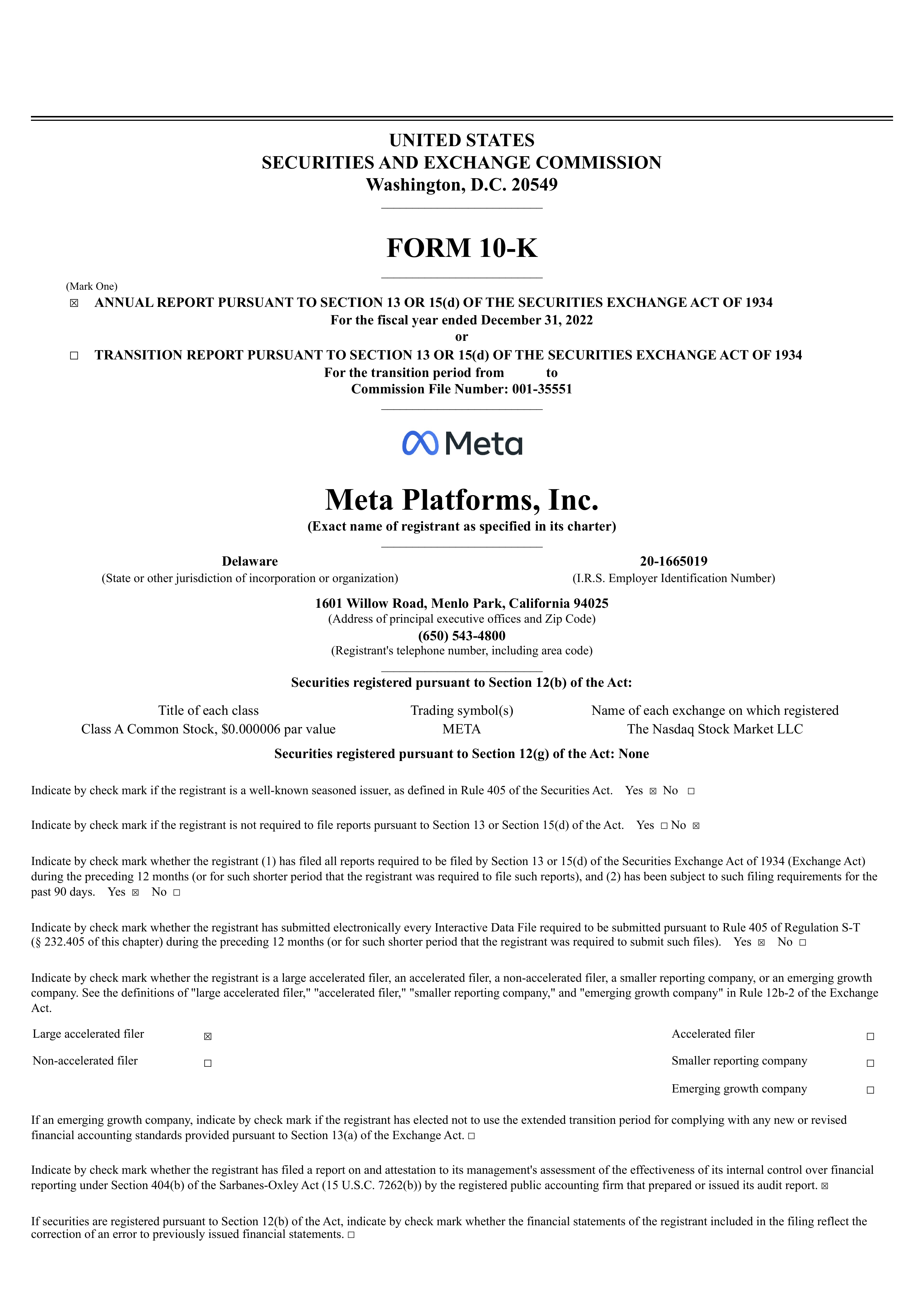 META Q4 2022 Earnings Report on 2/1/2023