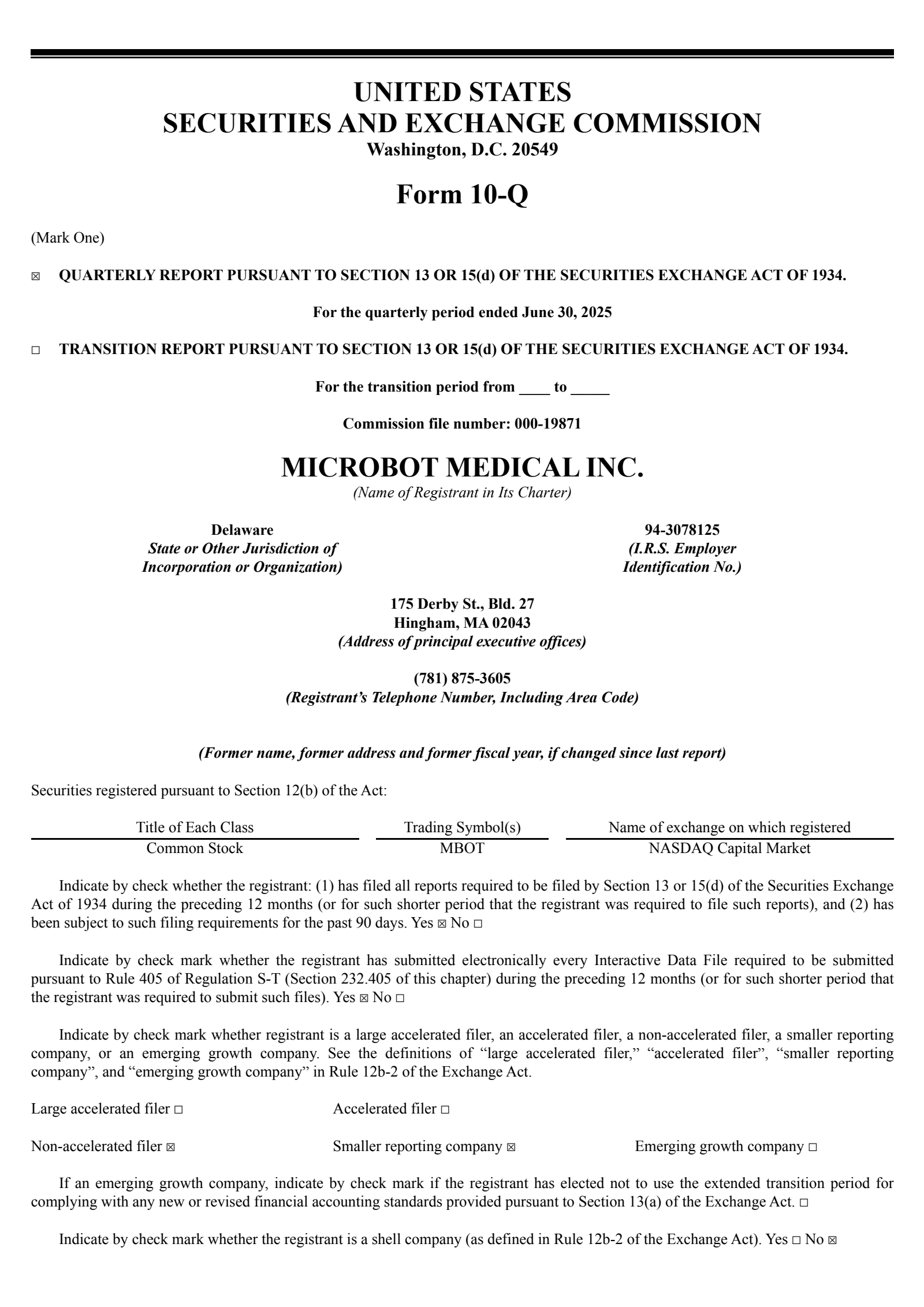 MBOT Q2 2025 Earnings Report on 8/12/2025