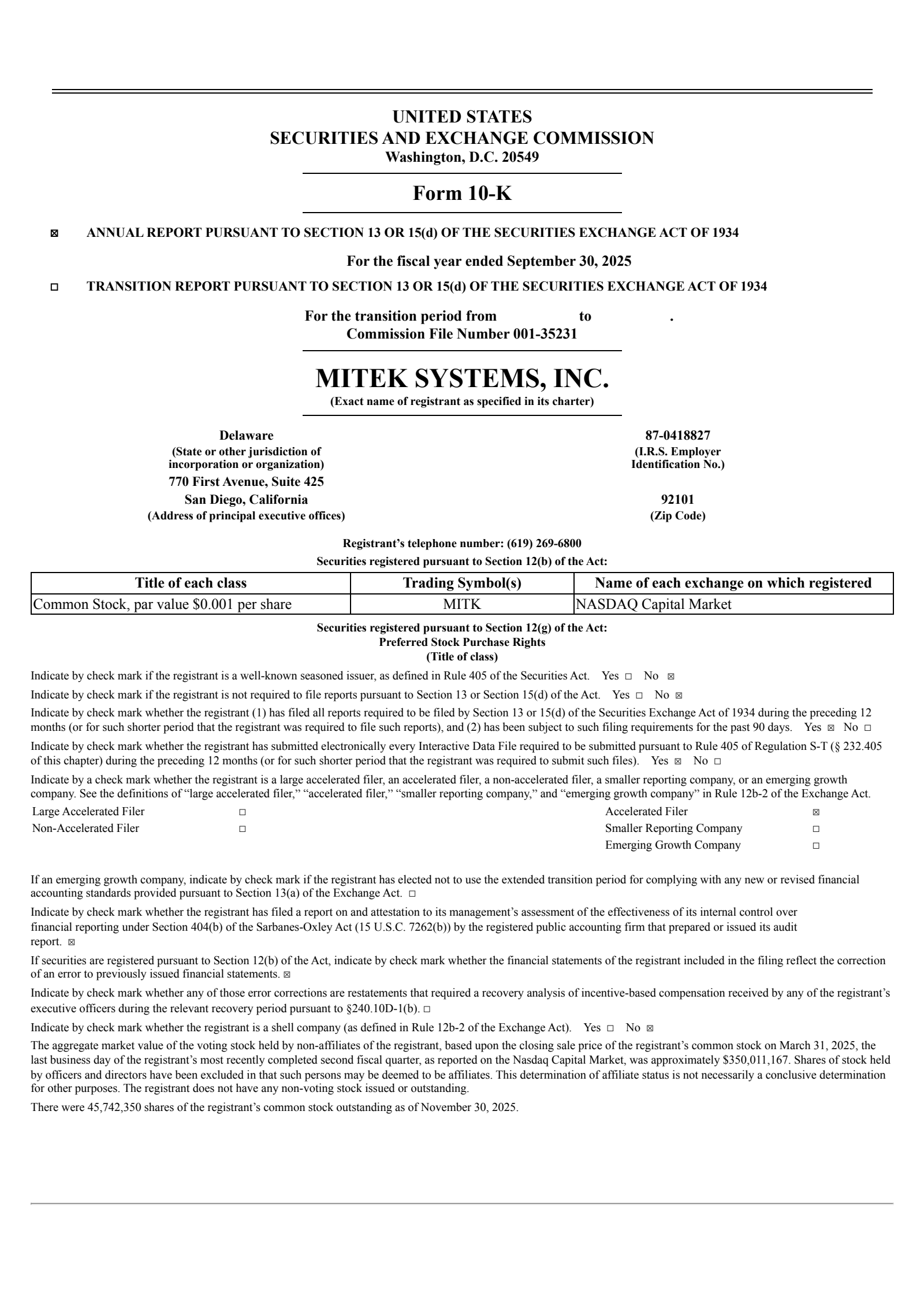 MITK Q4 2025 Earnings Report on 12/11/2025
