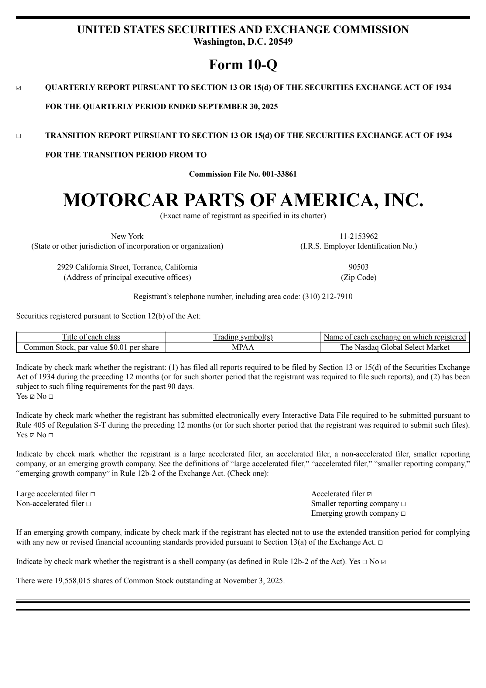 MPAA Q2 2026 Earnings Report on 11/10/2025