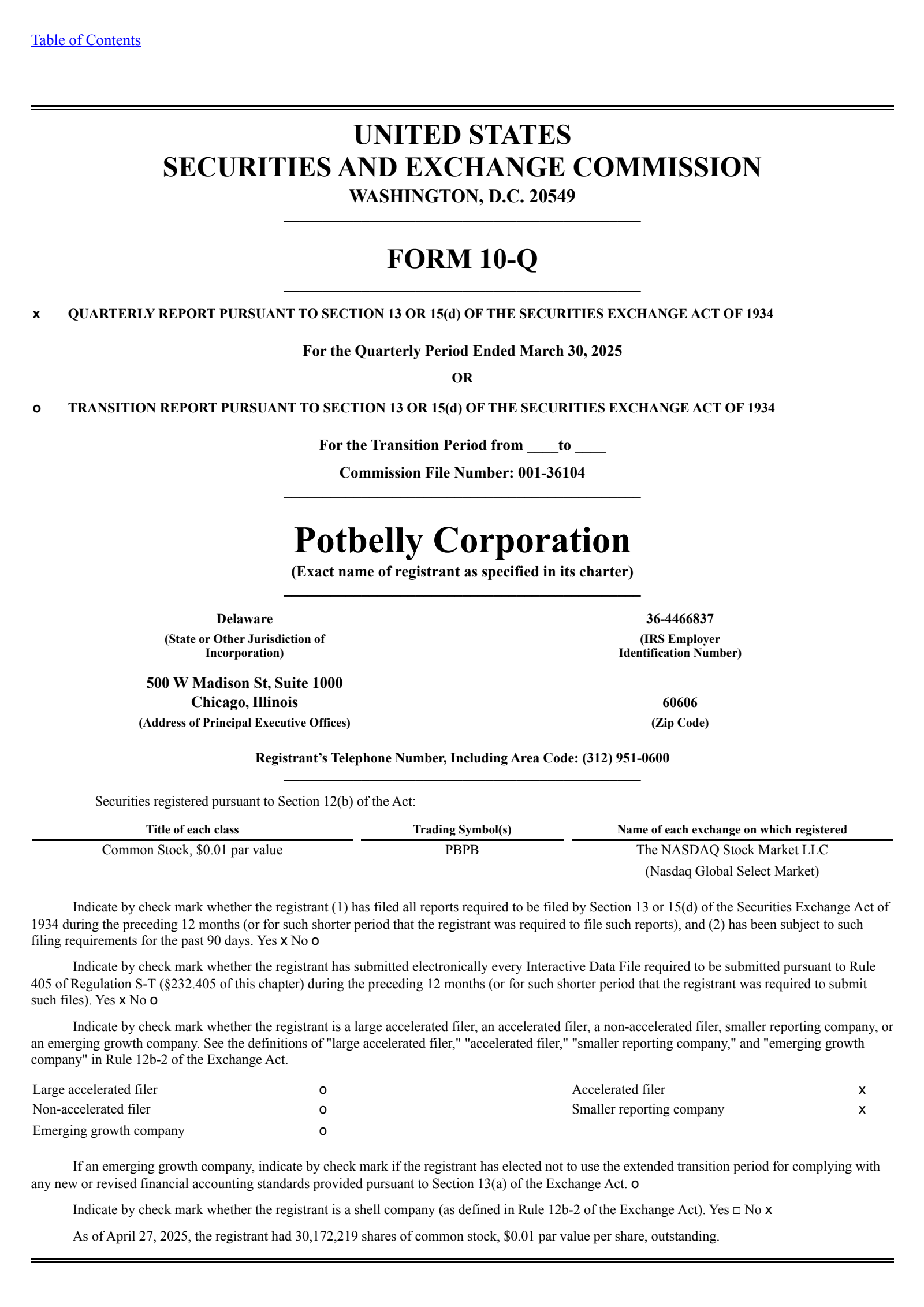 PBPB Q1 2025 Earnings Report on 5/7/2025