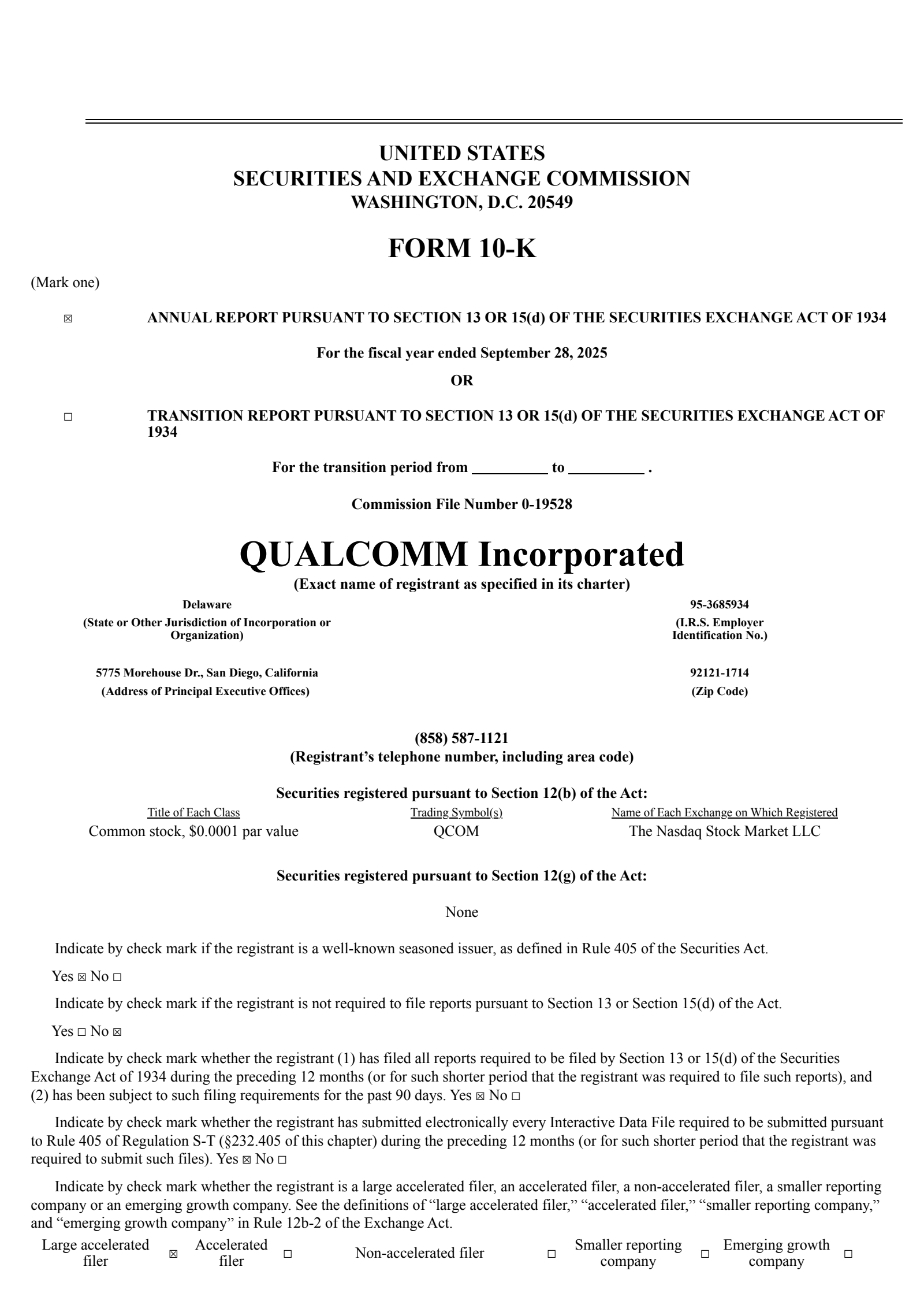 QCOM Q4 2025 Earnings Report on 11/5/2025