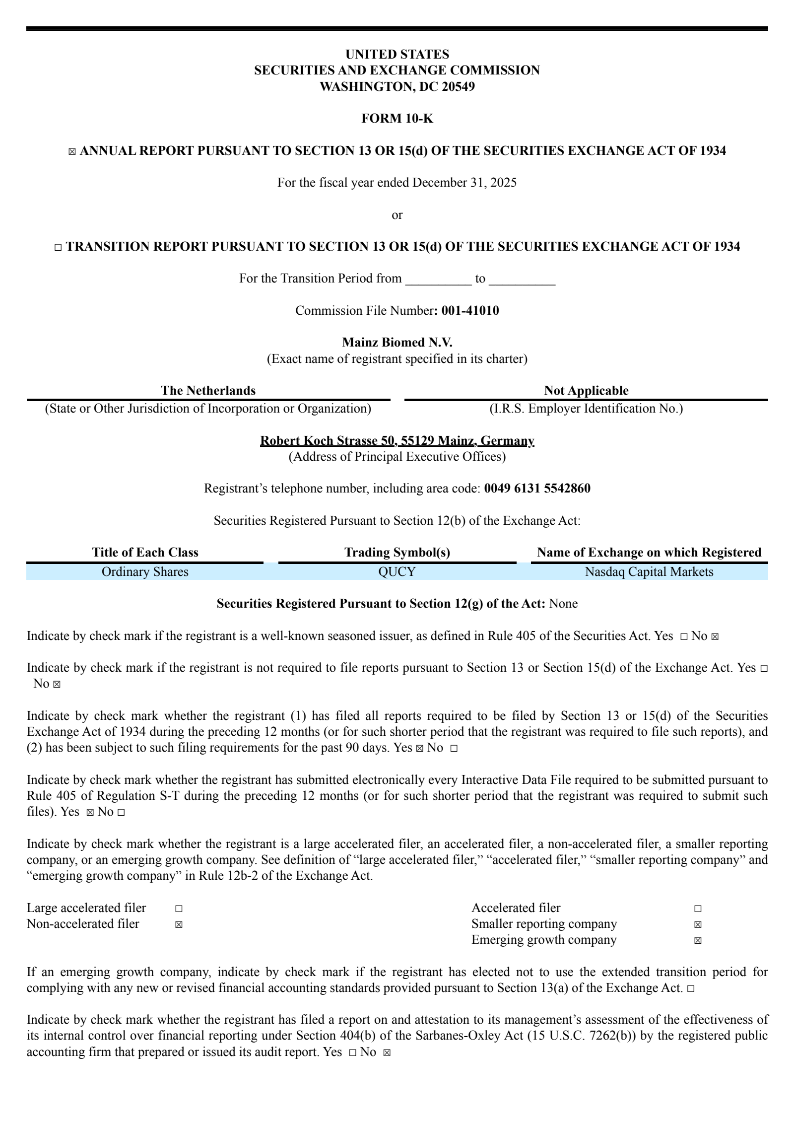 MYNZ H2 2025 Earnings Report on 4/14/2026