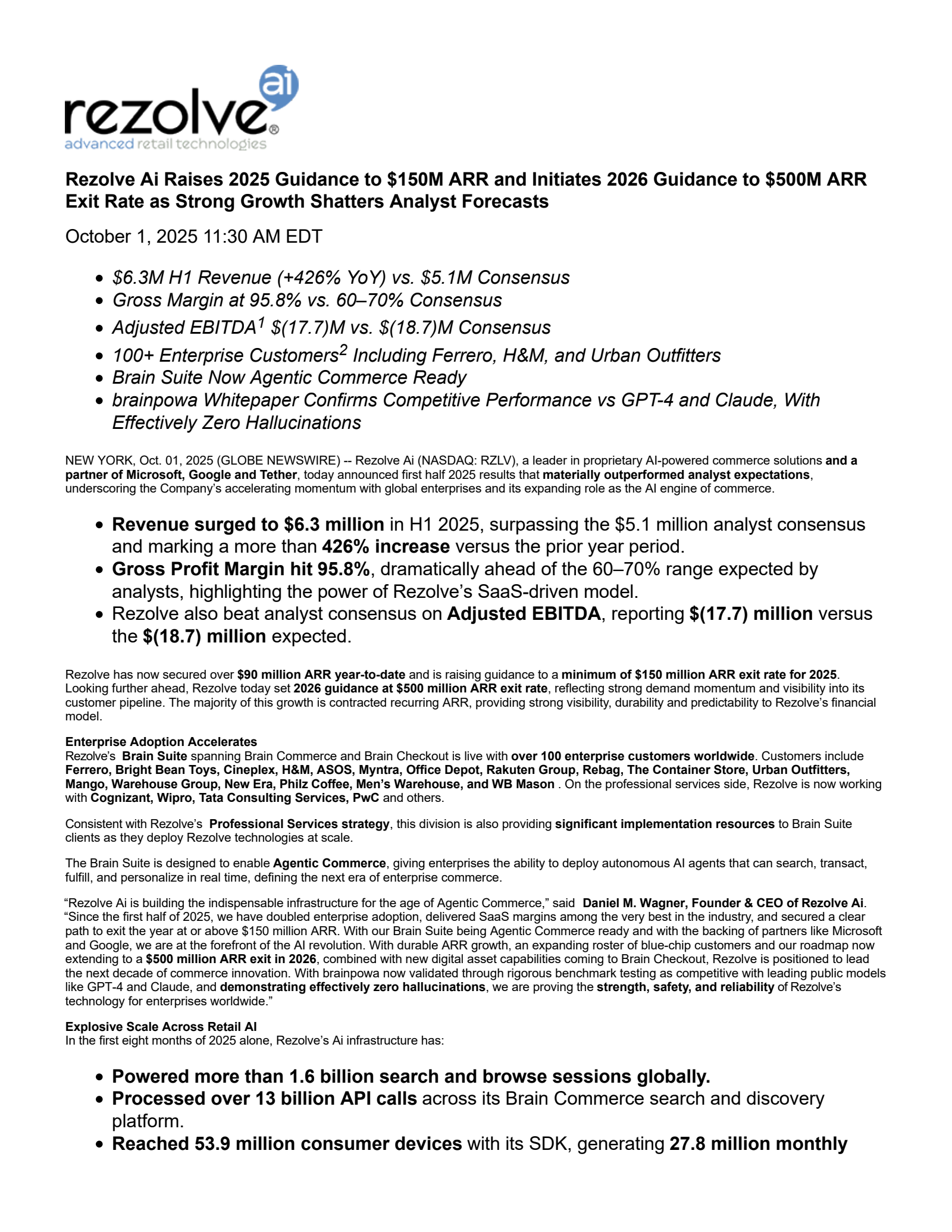 RZLV Q2 2025 Earnings Report on 10/1/2025