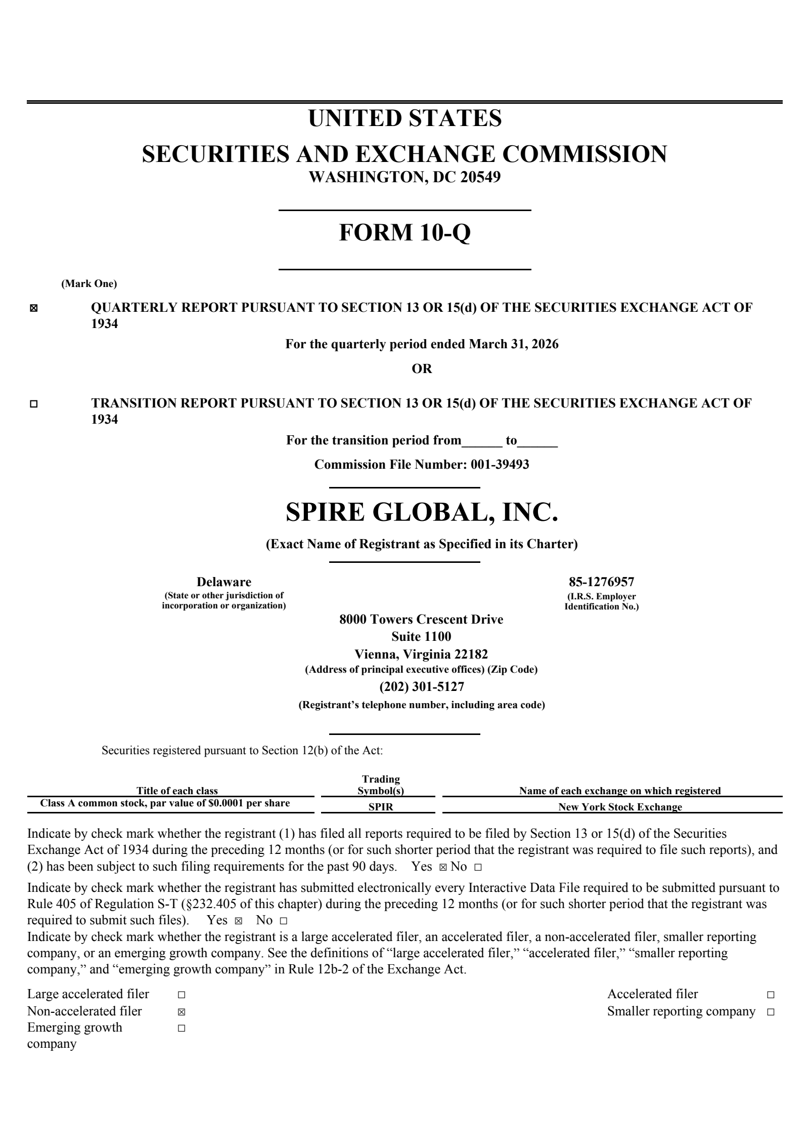 SPIR Q1 2026 Earnings Report on 5/13/2026