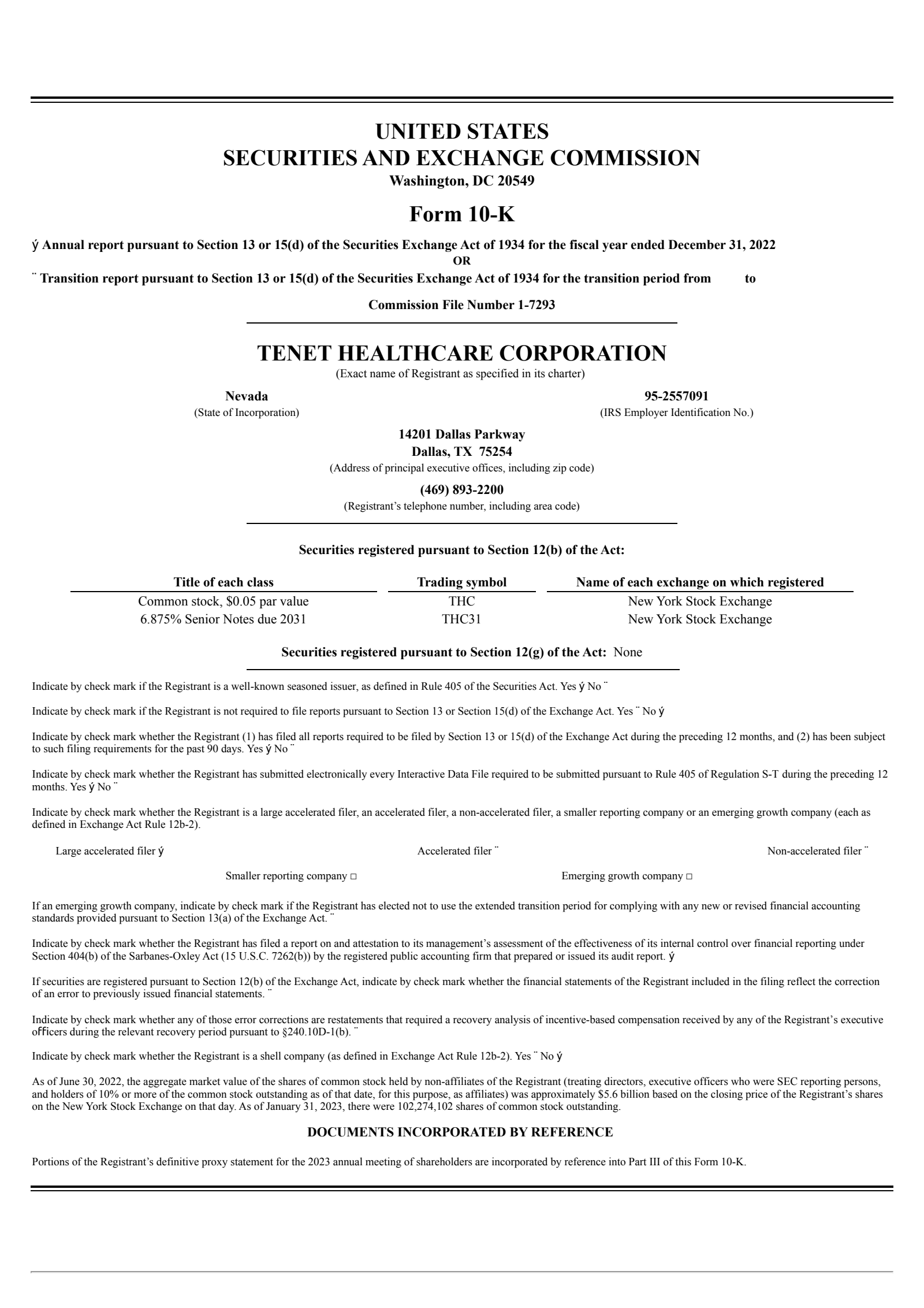 THC Q4 2022 Earnings Report on 2/9/2023