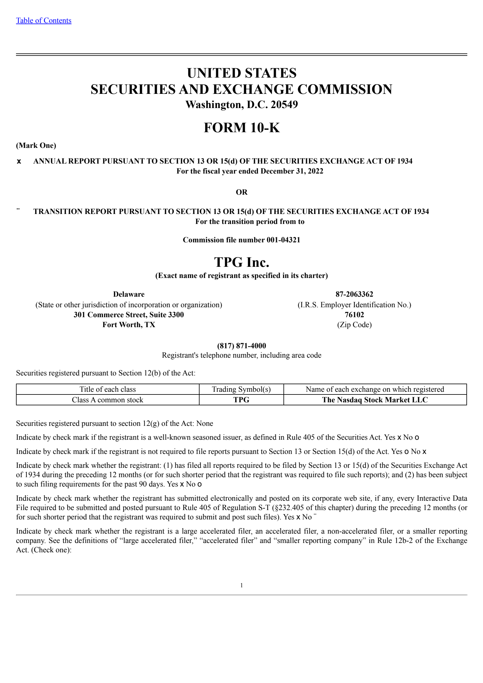 TPG Q4 2022 Earnings Report on 2/15/2023