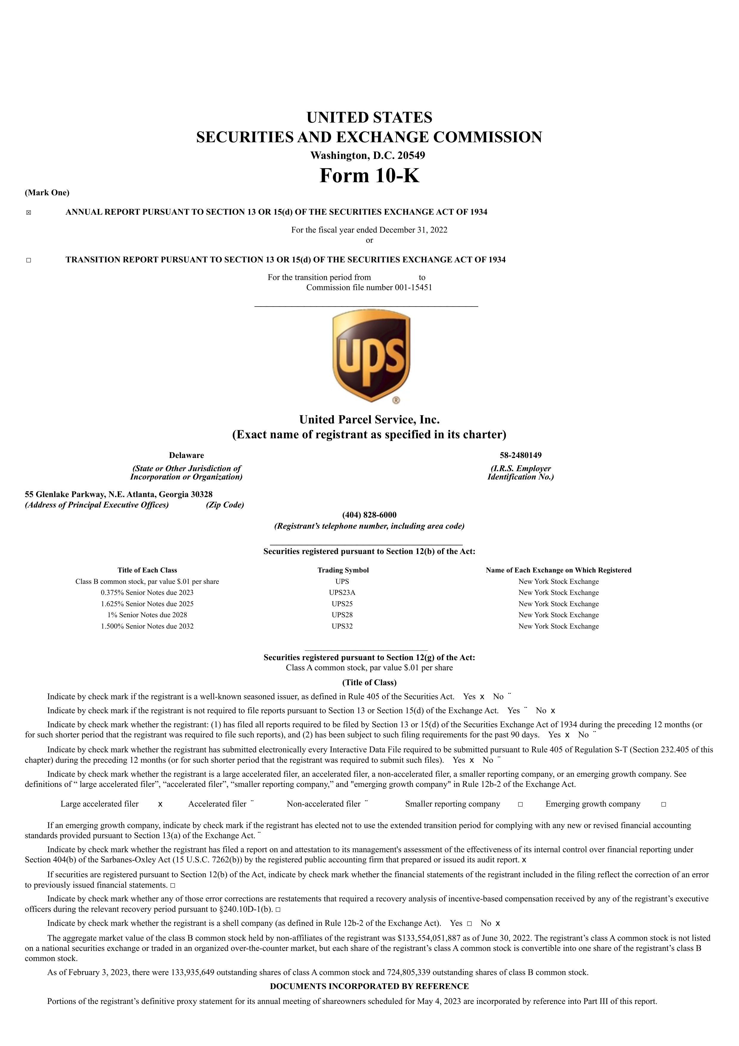 UPS Q4 2022 Earnings Report on 1/31/2023